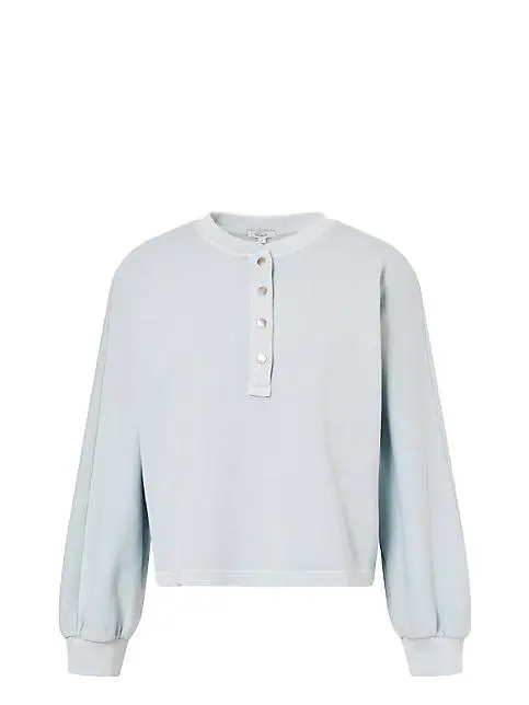 Rails Leonie Round-neck Cotton-jersey Sweatshirt - Arctic Blue