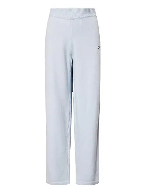 RU & ROCKA Wide-leg Knitted Jogging Bottoms - Baby Blue