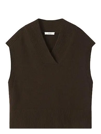 JOSEPH Cashmere Knitted Vest - Cocoa