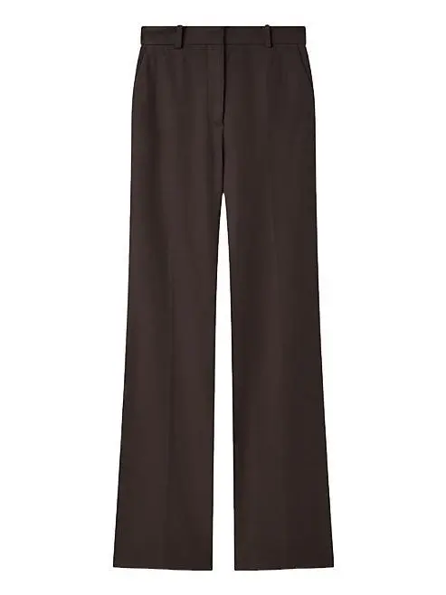 JOSEPH Tafira Gabardine Stretch-woven Trousers - Cocoa
