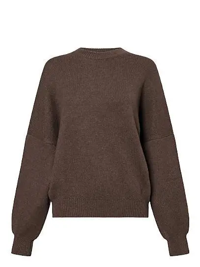 Khaite Margaux Round-neck Cashmere Jumper - Coffee
