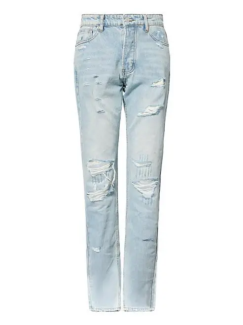 CASEY JEAN BY JEAN VINTAGE Washed Straight-leg Denim Jeans - Washed Blue