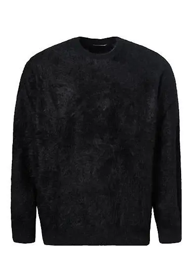 Soft Goat Brushed-knit Crewneck Cashmere Jumper - Black
