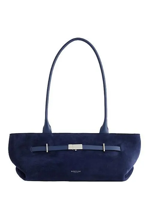 DEMELLIER The New York Suede Shoulder Bag - Mn.blue/mn.blue