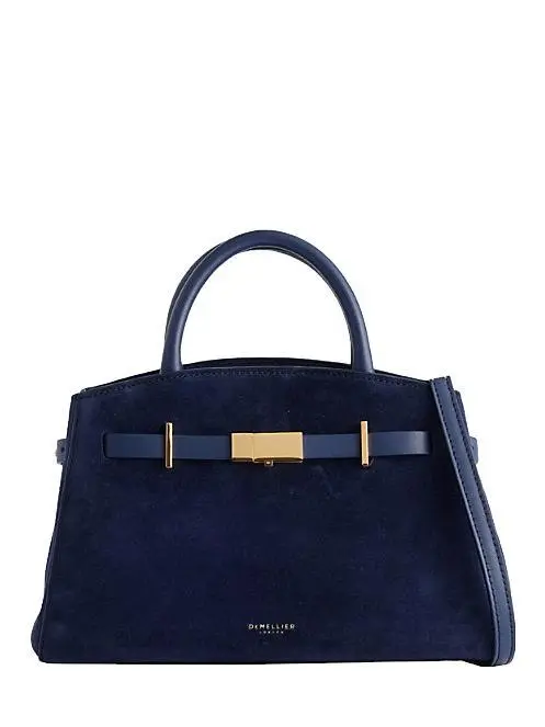 DEMELLIER The Small Hudson Suede Tote Bag - Mn.blue/mn.blue