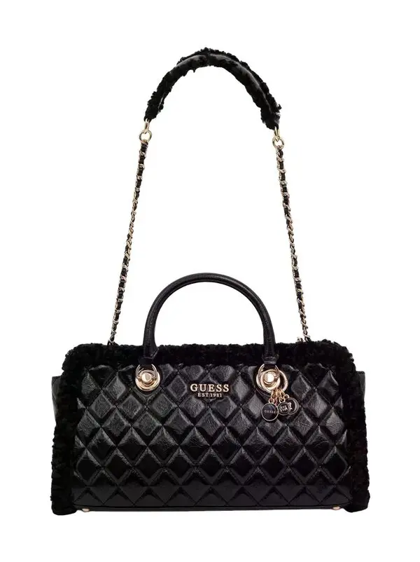 Guess Quilted Tote Bag - Black