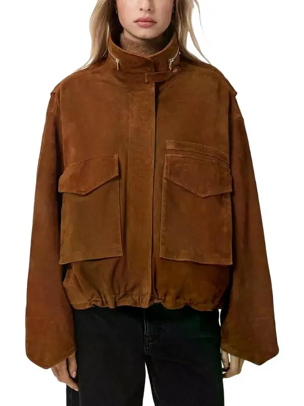 ALLSAINTS Clay Funnel-neck Jacket - Brown