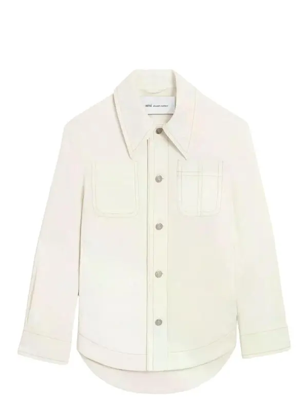 Ami Button-up Shirt Jacket - Neutrals