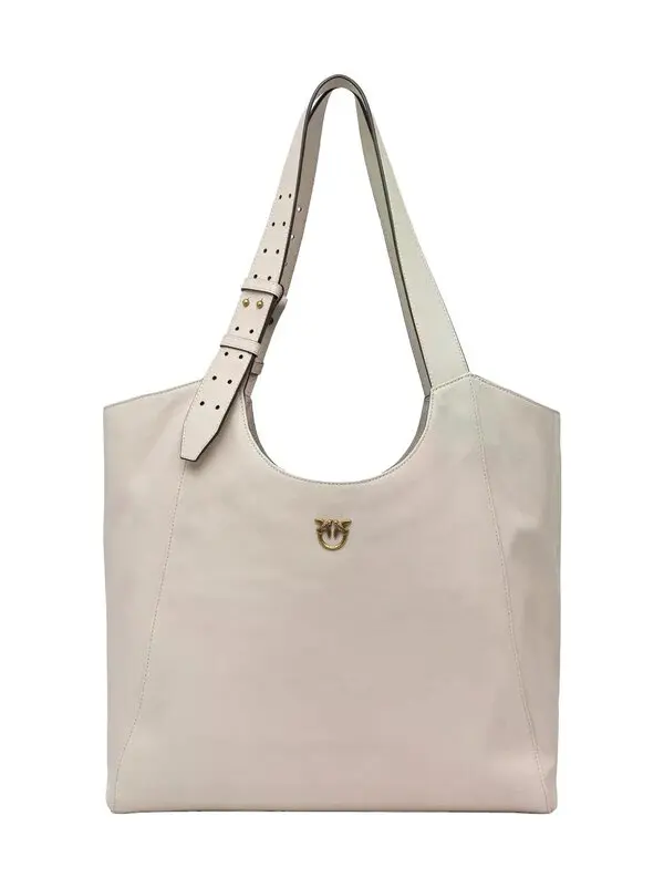 Pinko Logo Tote Bag - Neutrals