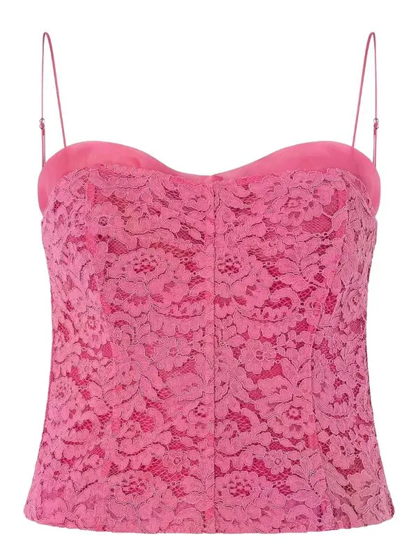 Pinko Lace-overlay Camisole Top - Pink