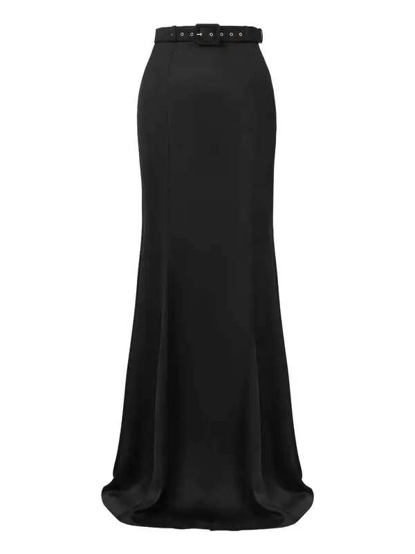 IL VOLO Anais Belted-waist Skirt - Black