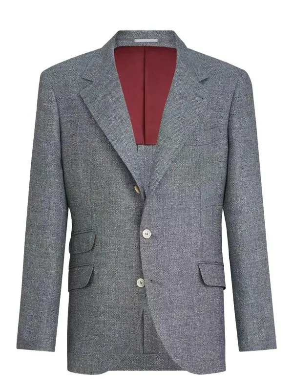 Brunello Cucinelli Single-breasted Blazer - Grey