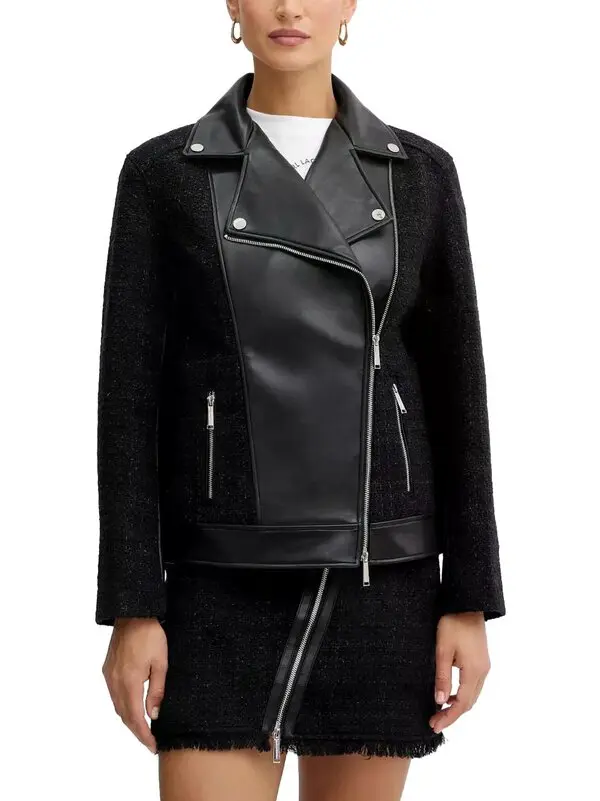 Karl Lagerfeld Zipped Logo-plaque Jacket - Black