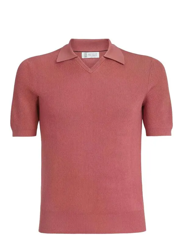 Brunello Cucinelli Ribbed T-shirt - Red