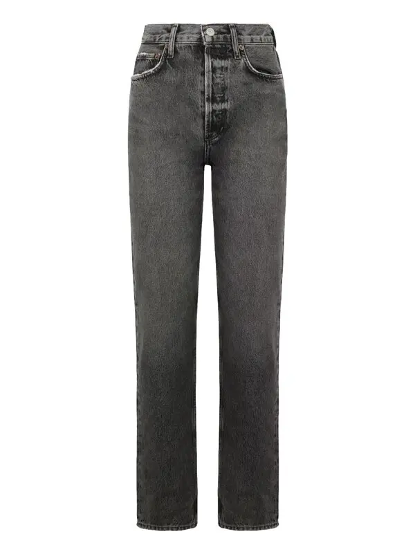 AGOLDE Distressed Straight Leg Jeans - Grey