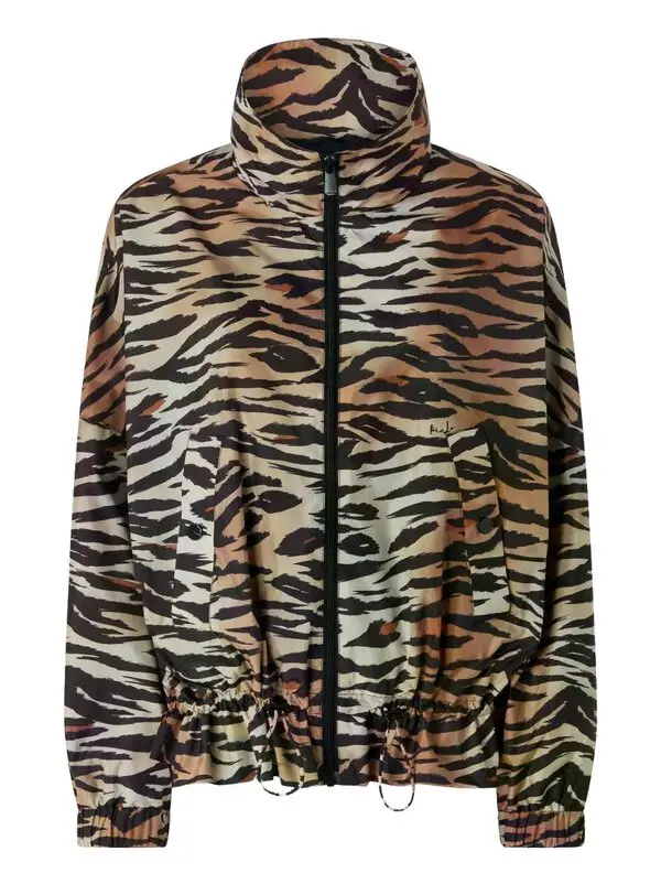 Pinko Tiger-print Jacket - Brown