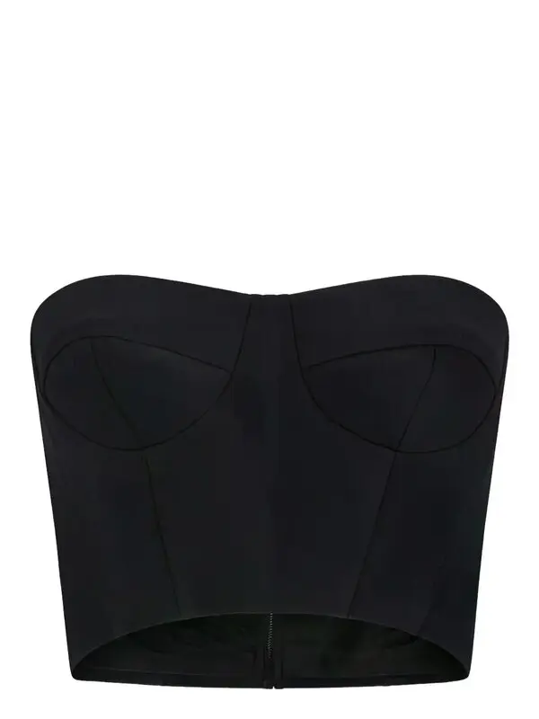 David Koma Panelled Bustier Top - Black