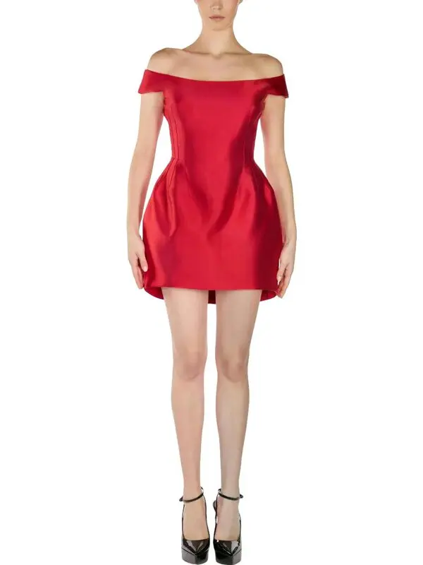 ARAFTU Off-shoulder Mini Dress - Red