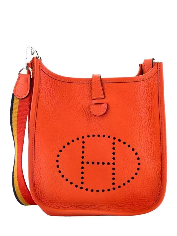 Hermès Evelyne Tpm Crossbody Bag Clemence Gen Iii - Orange