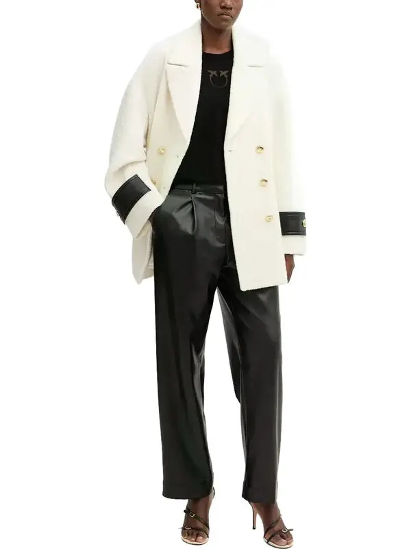 Pinko Button-up Pea Coat - White