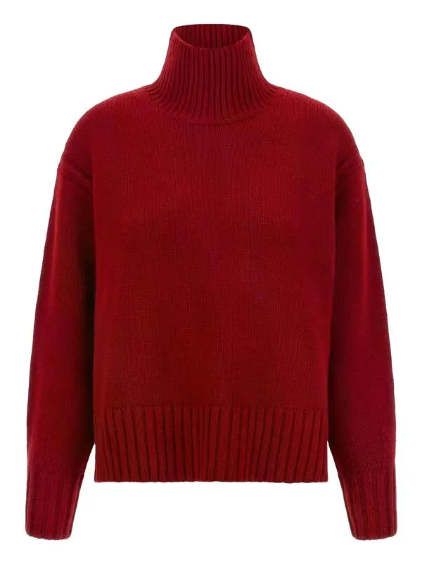 Guest In Residence Ribbed Turtleneck Sweater - Red