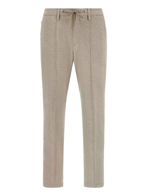 Boggi Milano Roberto Drawstring Jersey Trousers - Neutrals