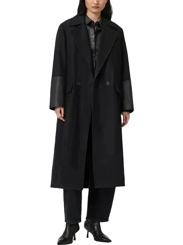 ALLSAINTS Sellma Long-sleeve Coat - Black