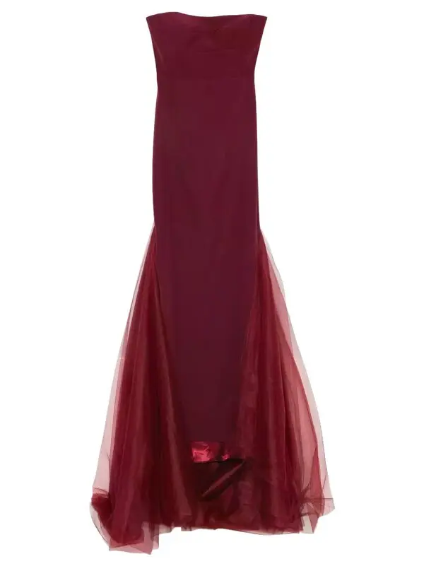 V:PM ATELIER Ariana Strapless Maxi Dress - Red