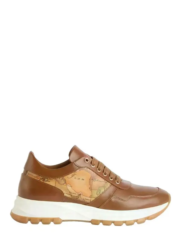 ALVIERO MARTINI 1° CLASSE Map-print Sneakers - Brown