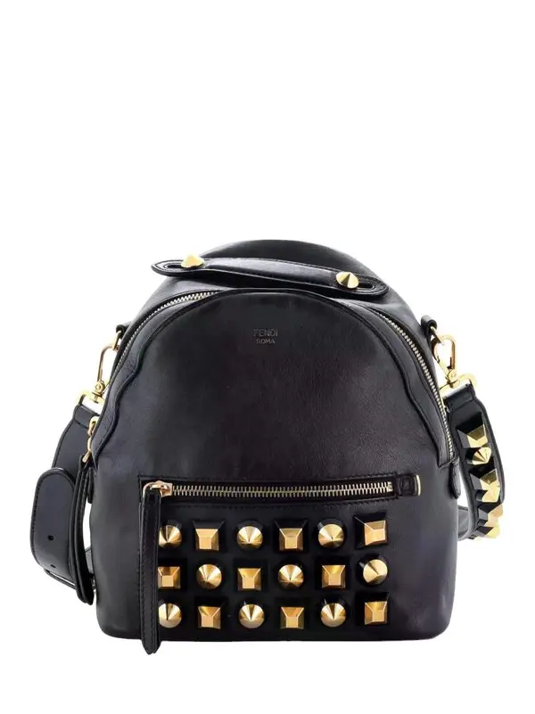 Fendi By The Way Studded Leather Mini Backpack - Black