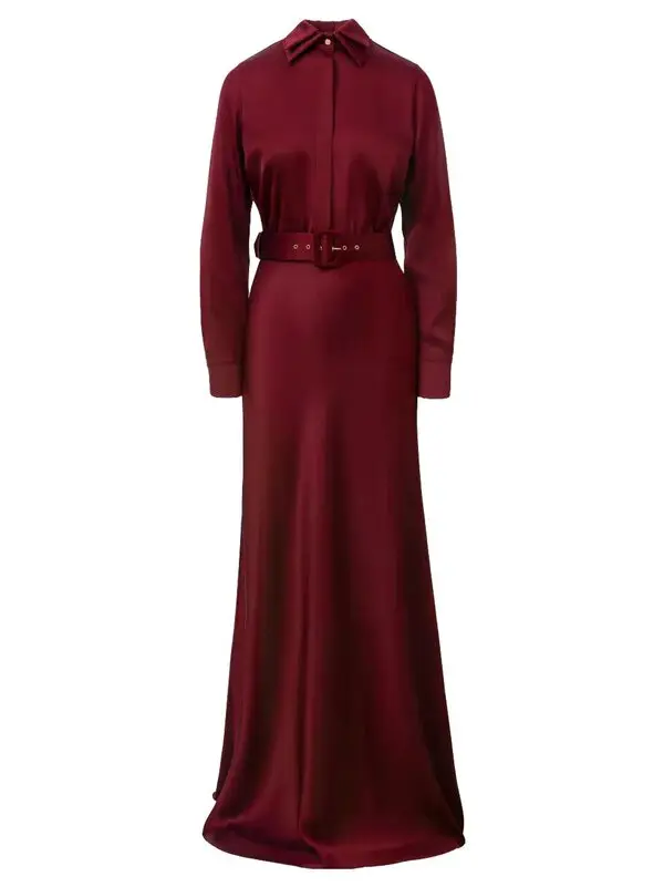 IL VOLO Kate Belted Maxi Dress - Red