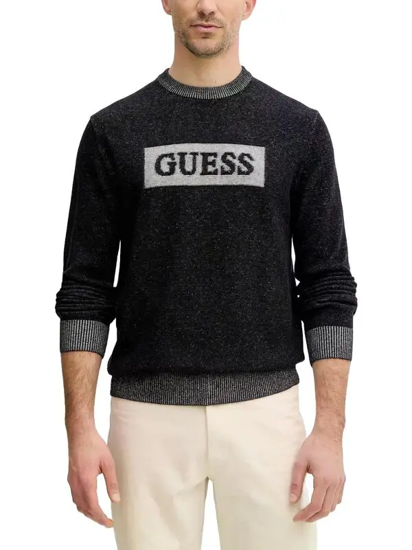 Guess Logo-embellished Sweater - Black