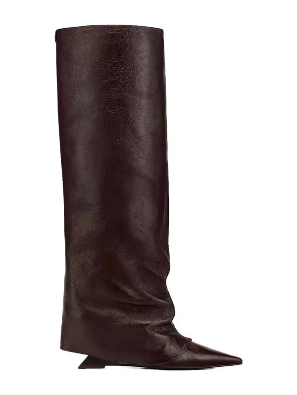 NAKED WOLFE Pointed-toe Knee-high Boots - Red