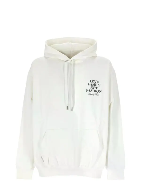 FAMILY FIRST Logo Hoodie - White
