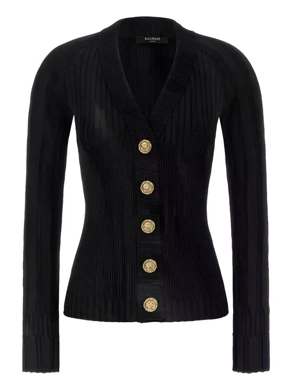 Balmain Button-up Cardigan - Black