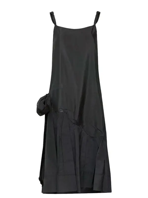 MAISON MARGIELA Bow Detail Strap Midi Dress - Black