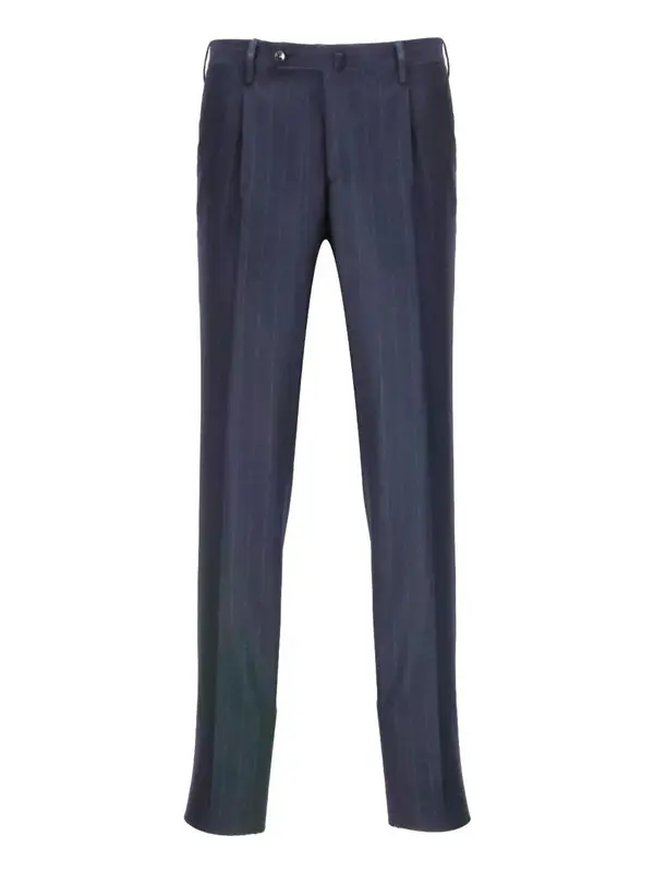 L.B.M. 1911 Pinstripe Pleated Trousers - Blue