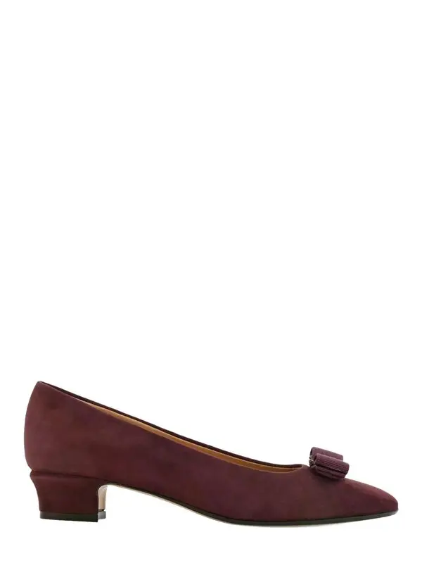 FERRAGAMO 30mm Vara Bow-detail Pumps - Purple