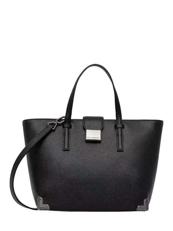 Karl Lagerfeld Logo-plaque Tote - Black