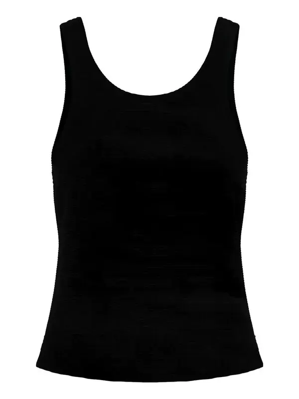 IXIAH Ribbed Tank Top - Black