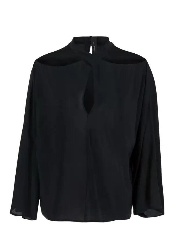 Federica Tosi Criss-cross-neck Blouse - Black