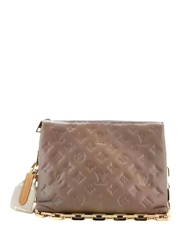 LOUIS VUITTON Coussin Pm Monogram Embossed Lambskin Crossbody Bag - Neutrals