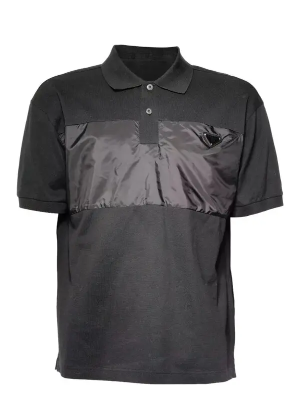 Prada Pique Polo Shirt - Black