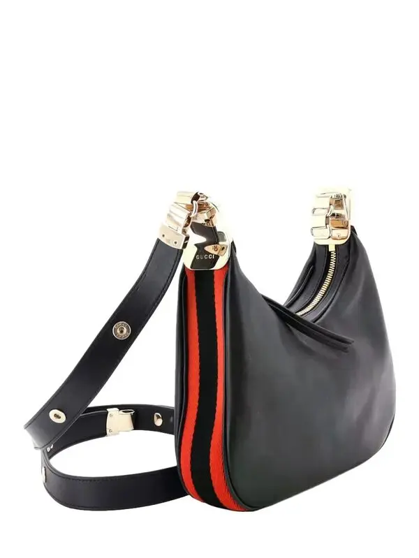 Gucci Attache Shoulder Bag Leather Small Crossbody Bag - Black