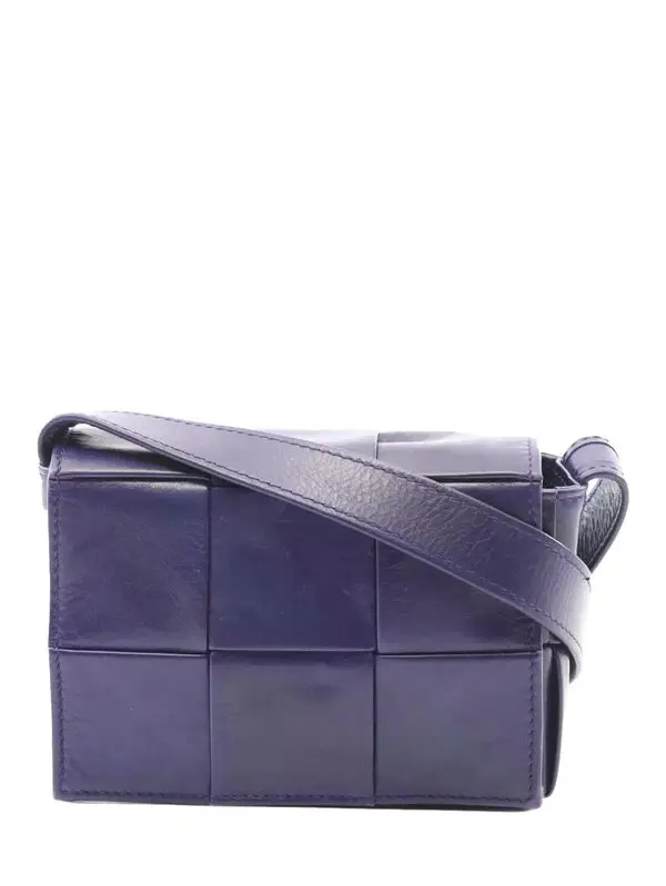 Bottega Veneta 2012-2025 Nappa Intrecciato Cassette Crossbody Bag - Purple