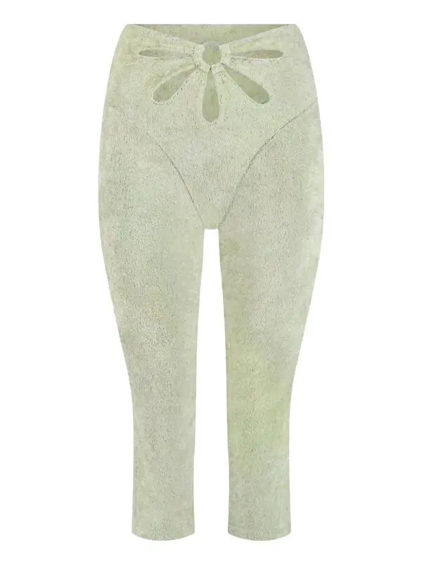 Collina Strada Floral Capri Trousers - Green