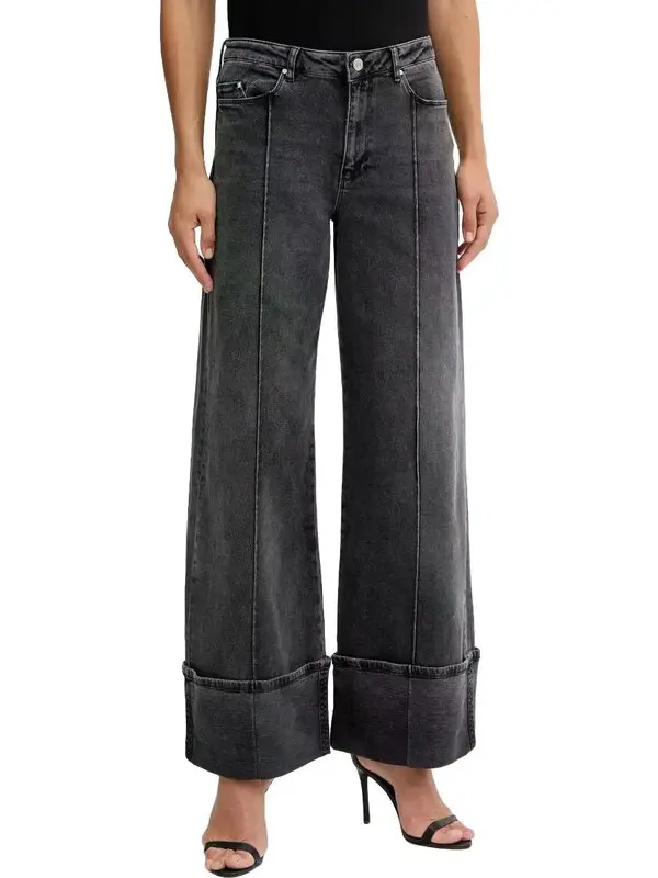 Karl Lagerfeld Cuffed Five-pocket Jeans - Grey