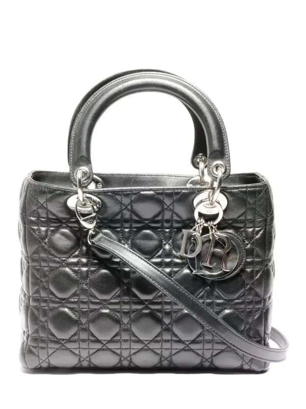 Dior 2009 Lady Two-way Handbag - Black