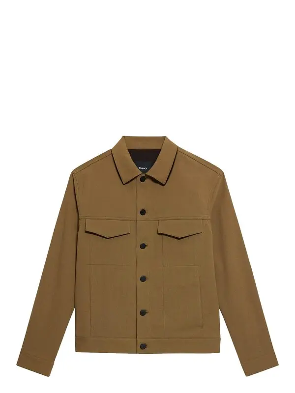 Theory The River Jacket In Neoteric Twill - Duffle