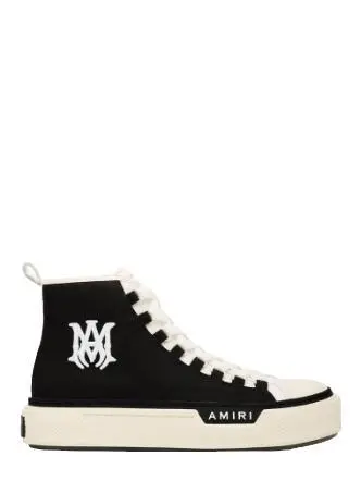 Amiri Ma Court Canvas High-top Sneakers - Black Whit
